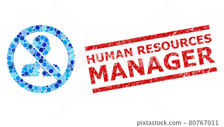 Grunge Human Resources Manager Watermark and No... - Stock Illustration ...