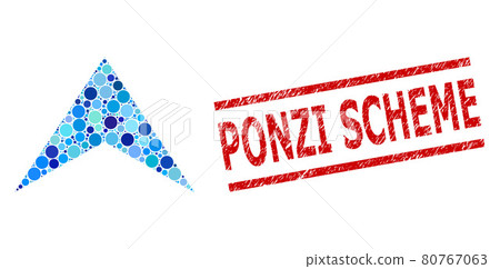 Grunge Ponzi Scheme Stamp Seal and Arrowhead Up...-插圖素材 [80767063 ...