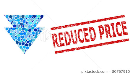Textured Reduced Price Stamp and Move Down... - Stock Illustration ...