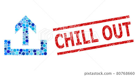 Scratched Chill Out Stamp Seal and Upload... - Stock Illustration ...