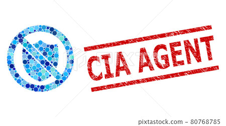 Textured CIA Agent Watermark and No Shield... - Stock Illustration ...