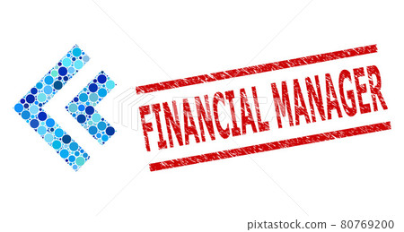 Grunge Financial Manager Stamp and Shift Left... - Stock Illustration ...