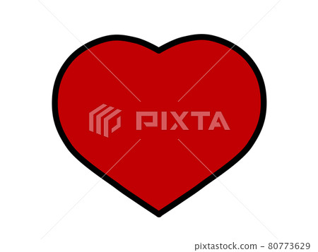 Rounded heart illustration material - Stock Illustration [80773629] - PIXTA