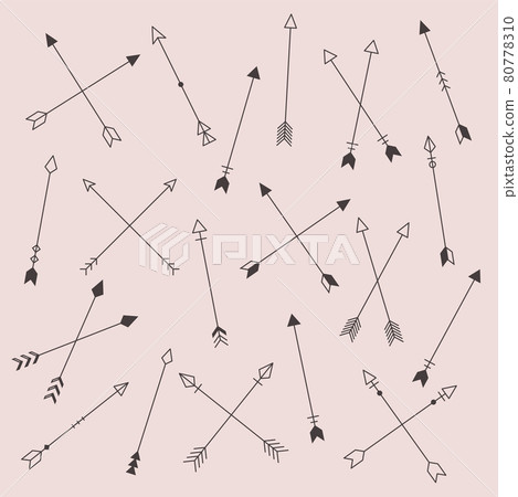 Arrow patterned background - Stock Illustration [80778310] - PIXTA