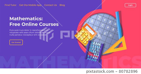 Mathematics free online courses with information - Stock Illustration ...