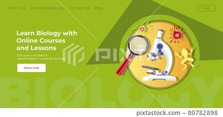 Learn biology with online courses and lessons - Stock Illustration ...