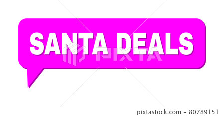 Conversation SANTA DEALS Colored Bubble Frame - Stock Illustration ...
