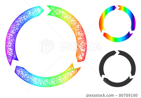 Spectrum Linear Gradient Rotation Icon - Stock Illustration [80789180 ...