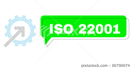 Shifted ISO 22001 Green Phrase Balloon and Mesh... - Stock Illustration ...