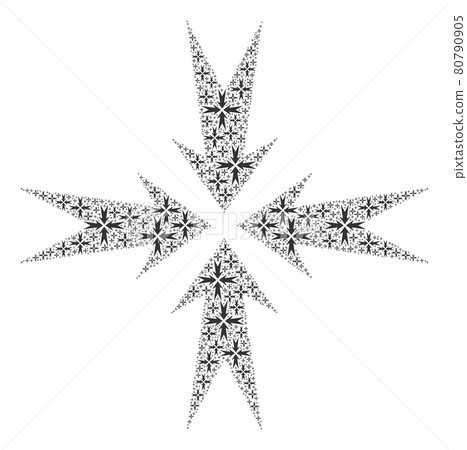 Compression Arrows Recursion Collage of Itself... - Stock Illustration ...
