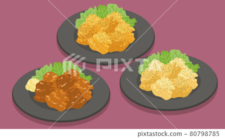 Korean fried chicken vector illustration material - Stock Illustration ...