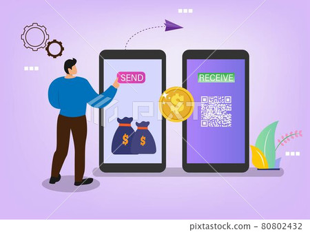 remittance concept Money transfers to...-插圖素材 [80802432] - PIXTA圖庫