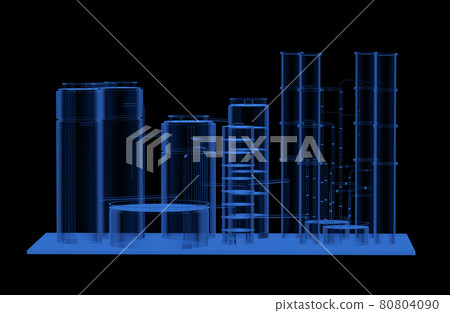 X-ray oil refinery plant - Stock Illustration [80804090] - PIXTA