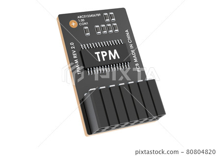 Trusted Platform Module, TPM. 3D rendering - Stock Illustration ...