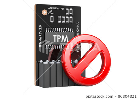 Trusted Platform Module, TPM with prohibition,...-插圖素材 [80804821] - PIXTA圖庫