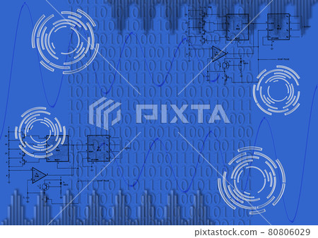 Digital electronics and binary numbers - Stock Illustration [80806029 ...