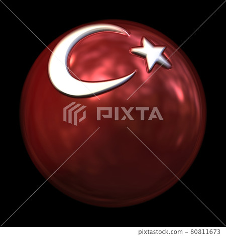 3D ball shape turkey flag - Stock Illustration [80811673] - PIXTA