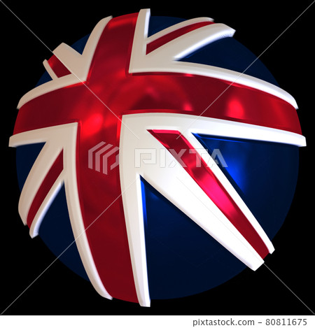 3D ball shape British flag (Union Jack ... - Stock Illustration ...