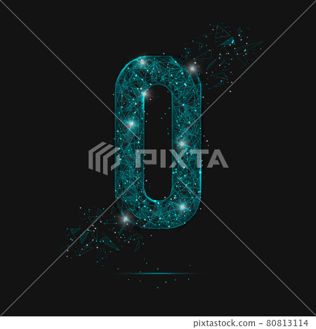 Abstract isolated blue image of a number zero.... - Stock Illustration ...