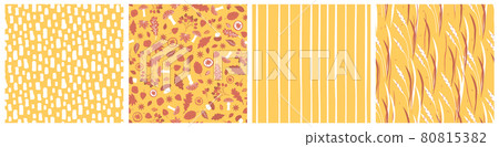 Collection of Red yellow forest elements... - Stock Illustration ...
