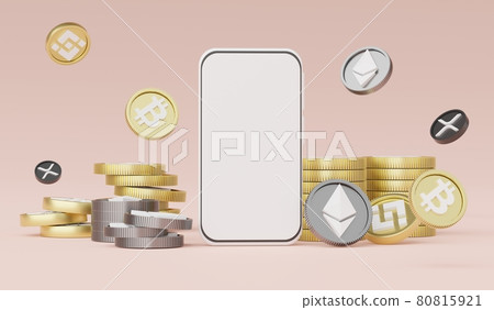 3d render Minimal mini mobile phone or... - Stock Illustration ...