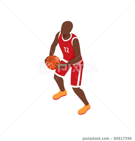 Isometric Basketball Player - Stock Illustration [80817594] - PIXTA