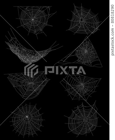 Realistic Spider Web Set - Stock Illustration [80818290] - PIXTA