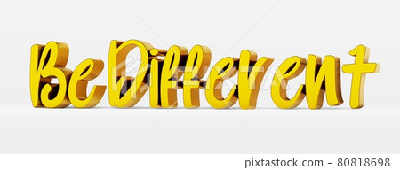 Be different. A calligraphic phrase and a... - Stock Illustration ...