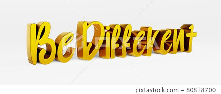Be different. A calligraphic phrase and a... - Stock Illustration ...