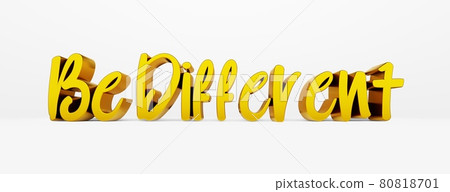 Be different. A calligraphic phrase and a... - Stock Illustration ...