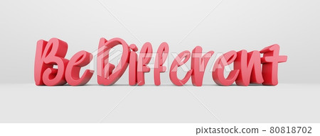 Be different. A calligraphic phrase and a... - Stock Illustration ...