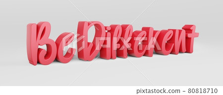 Be different. A calligraphic phrase and a... - Stock Illustration ...