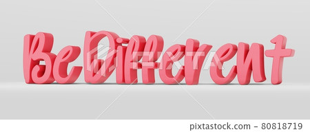 Be different. A calligraphic phrase and a... - Stock Illustration ...