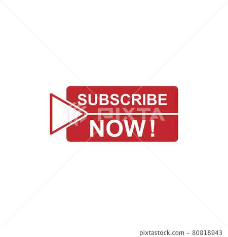Subscribe now icon logo button template - Stock Illustration [80818943 ...