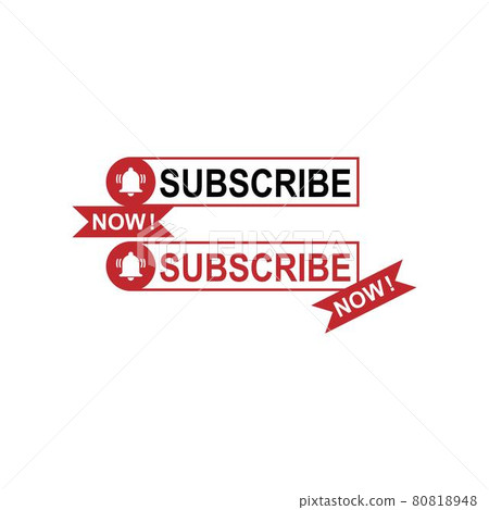 Subscribe now icon logo button template - Stock Illustration [80818948 ...