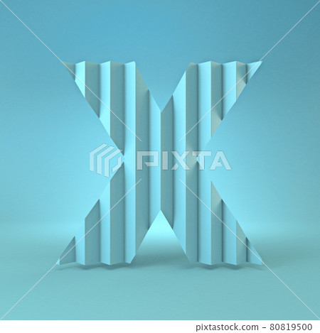 Cold blue font Letter X 3D-插圖素材 [80819500] - PIXTA圖庫