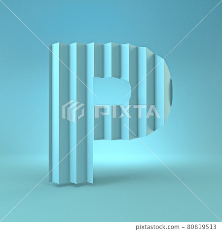 Cold blue font Letter P 3D - Stock Illustration [80819513] - PIXTA