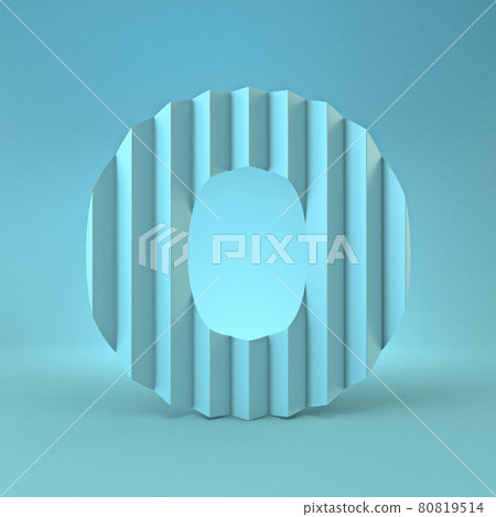 Cold blue font Letter O 3D - Stock Illustration [80819514] - PIXTA