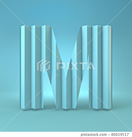 Cold blue font Letter M 3D - Stock Illustration [80819517] - PIXTA