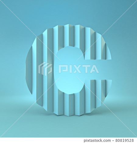 Cold blue font Letter C 3D - Stock Illustration [80819528] - PIXTA