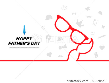 Minimal line Happy Fathers Day - Stock Illustration [80820549] - PIXTA