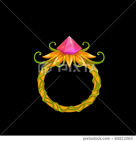 Magic ring with power of nature, vector jewelry-插圖素材 [80822063] - PIXTA圖庫