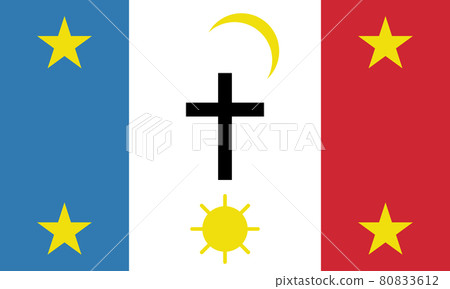 Pascua Yaqui Tribe flag in real proportions and... - Stock Illustration ...