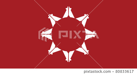 Pine Ridge flag in real proportions and colors,...-插圖素材 [80833617 ...