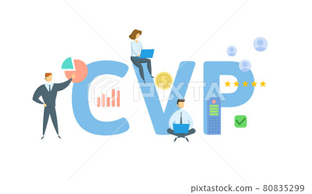 CVP, Cost Volume Profit. Concept with keyword,... - Stock Illustration ...