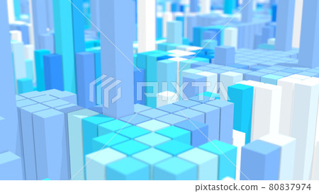 Cube Abstract Geometry Graph Blue【另有Ver】-插圖素材 [80837974] - PIXTA圖庫
