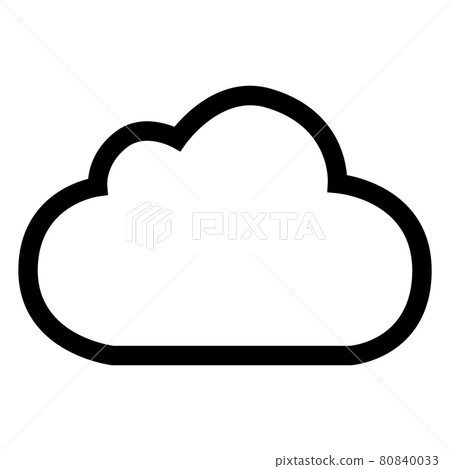 Simple cloud vector illustration - Stock Illustration [80840033] - PIXTA