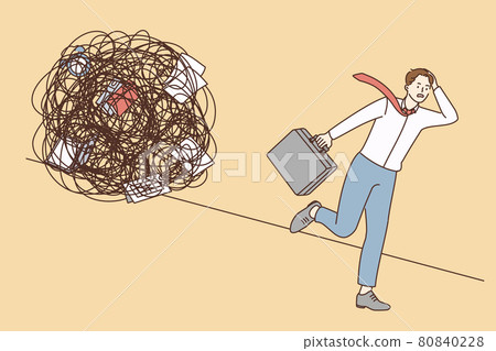 Stress, overload, burnout at work concept. - Stock Illustration ...