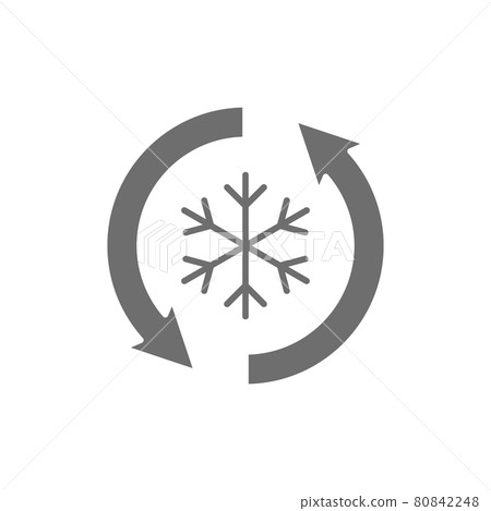 Low frost, no frost, freezing grey icon. - Stock Illustration [80842248 ...
