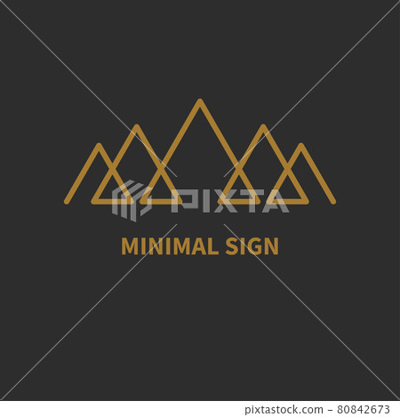 Montains line minimal icon - Stock Illustration [80842673] - PIXTA